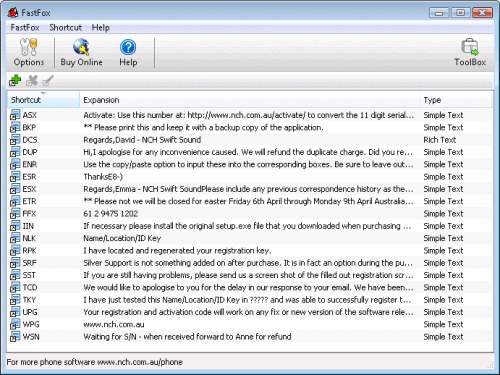 FastFox Typing Expander