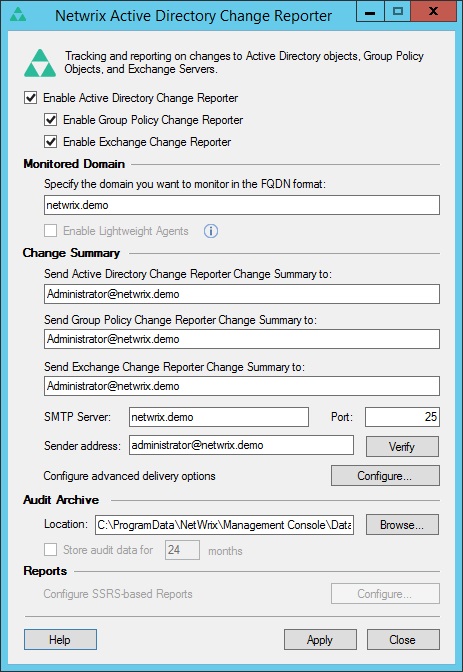 Netwrix Change Notifier for Active Directory, 2014