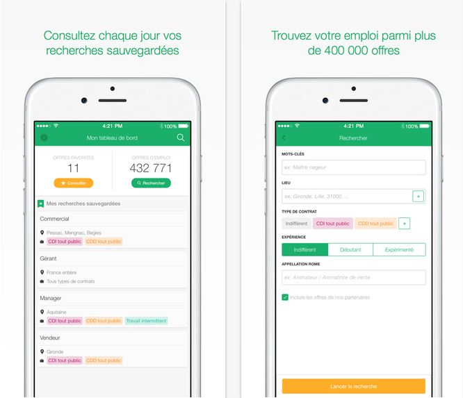 Mes Offres - Pôle emploi iOS