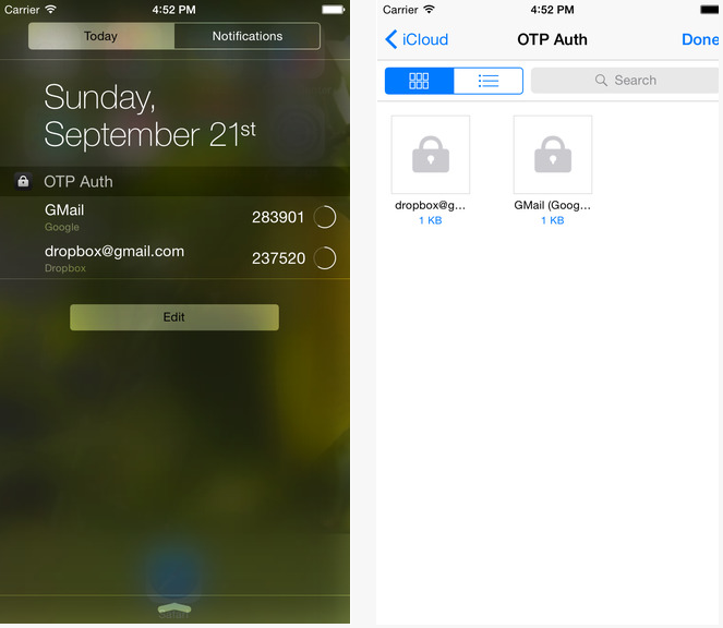 OTP auth iOS