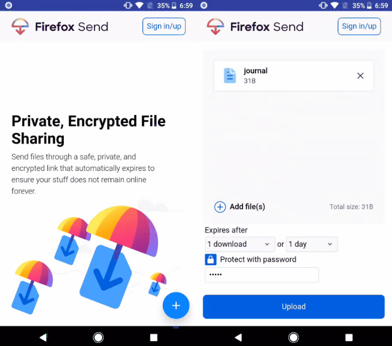 Download Firefox Send Android