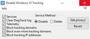 Descargar Disable Windows 10 Tracking