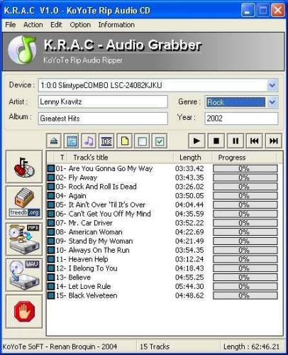 Descargar Free CD Ripper - KRAC