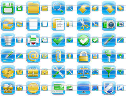 iPhone Style Toolbar Icons