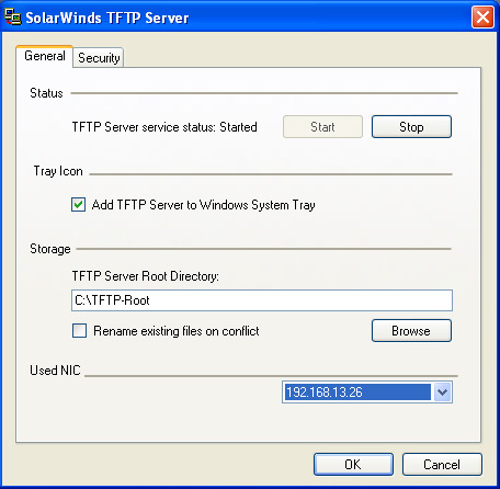 Download SolarWinds TFTP Server