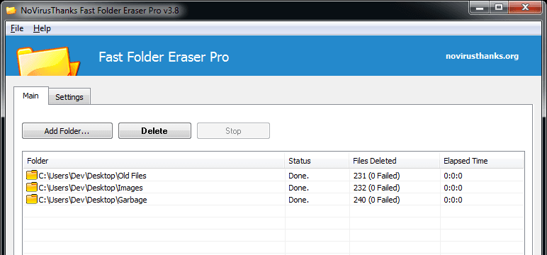 Fast Folder Eraser Pro
