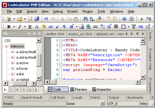 Descargar Codelobster PHP Edition 4.9.1