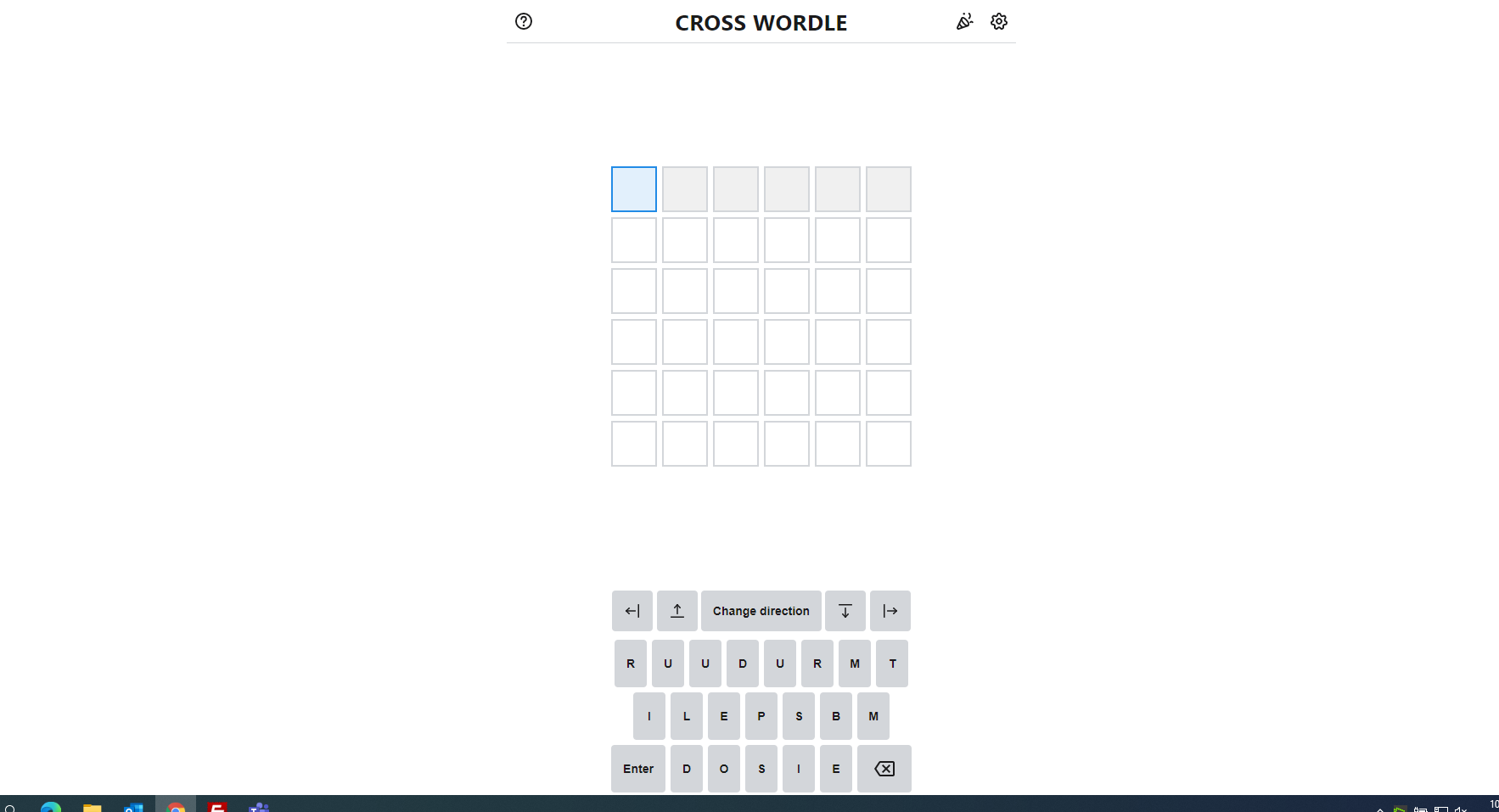 Cross Wordle : Jouer en ligne à ce mélange de Wordle et des mots croisés