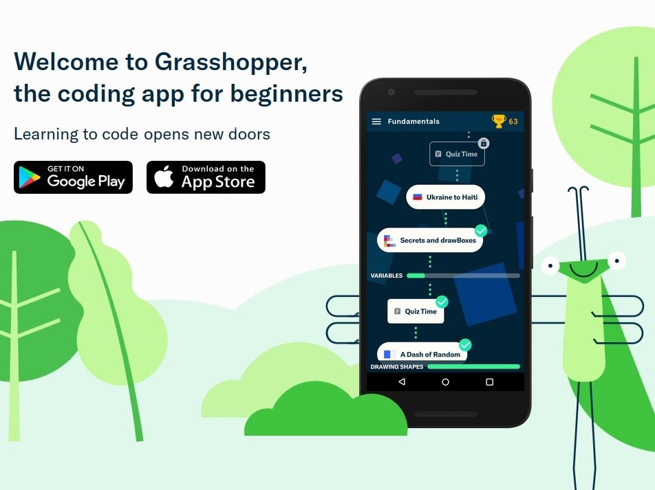Grasshopper: How about learning to code by playing on your smarphone? - Logitheque English