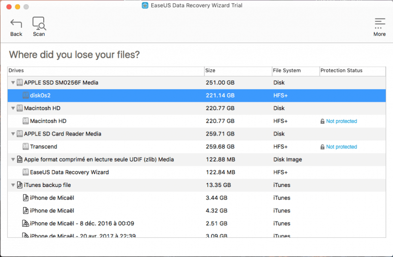 I recover my lost files with EaseUS Data Recovery Wizard for Mac ...