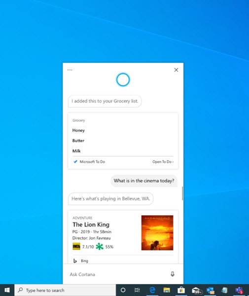 Microsoft presenta el aspecto futuro de Cortana en Windows 10 ...