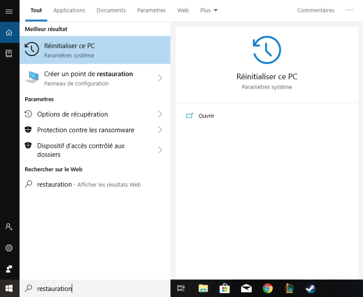 Comment créer un point de restauration sur Windows 10