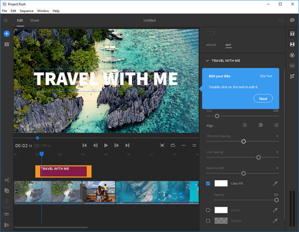 Nous avons essayé Adobe Project Rush, le nouvel outil de montage vidéo