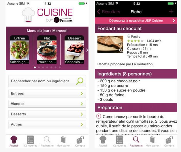 Applications de recettes - Logitheque Sélection logiciels