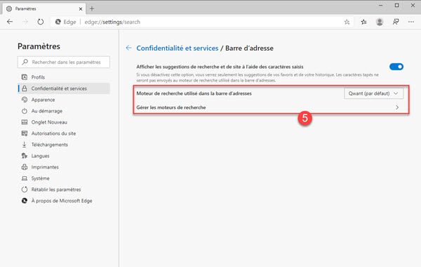 How do I change the default search engine in Edge Chromium ...