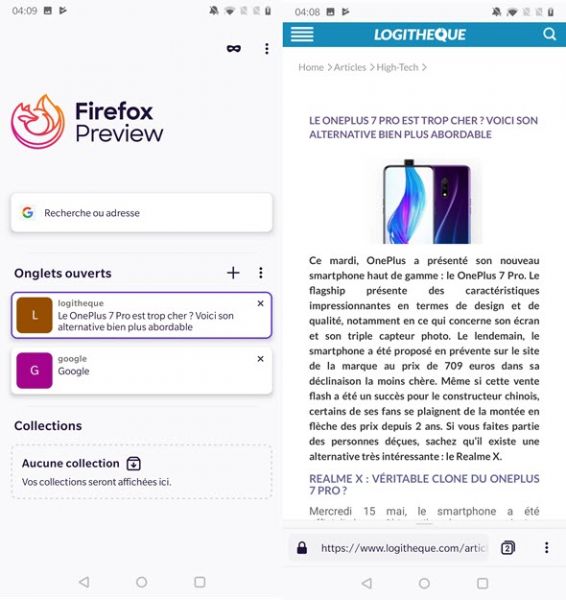 Firefox " Fenix " Vorschau " Vorschau " Vorschau : Den neuen Android ...