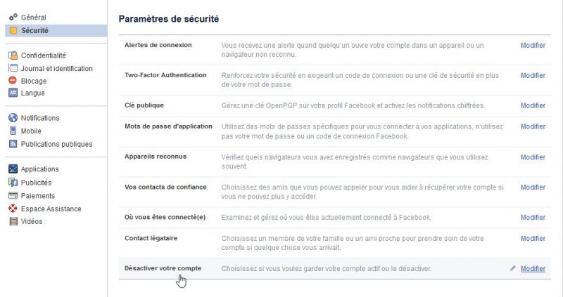 Astuce pour désactiver et supprimer son compte Facebook