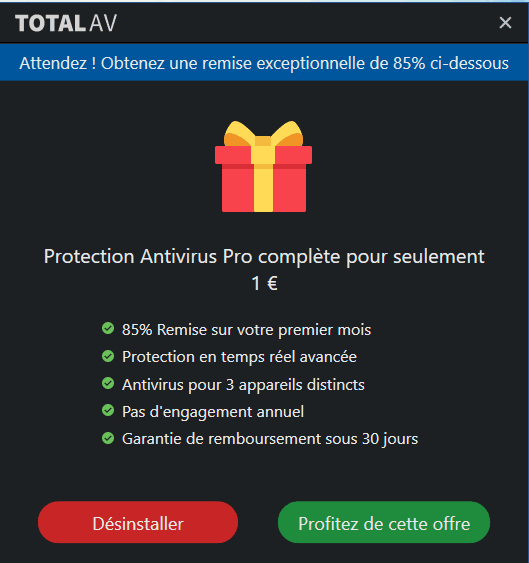 Comment désinstaller Total AV sur Windows