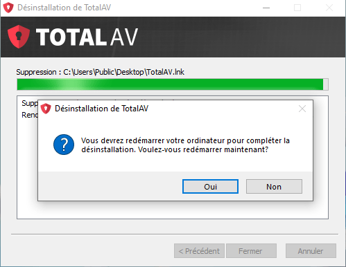 Comment désinstaller Total AV sur Windows