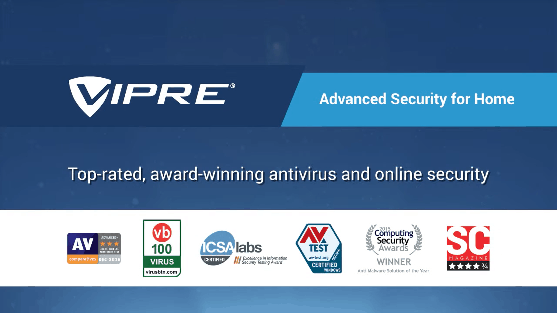 Présentation de l'antivirus VIPRE Advanced Security